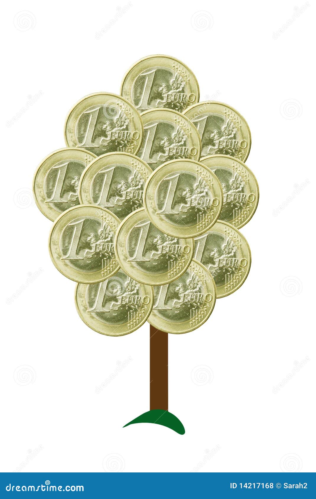 Money tree - Euros stock illustration. Illustration of growing - 14217168