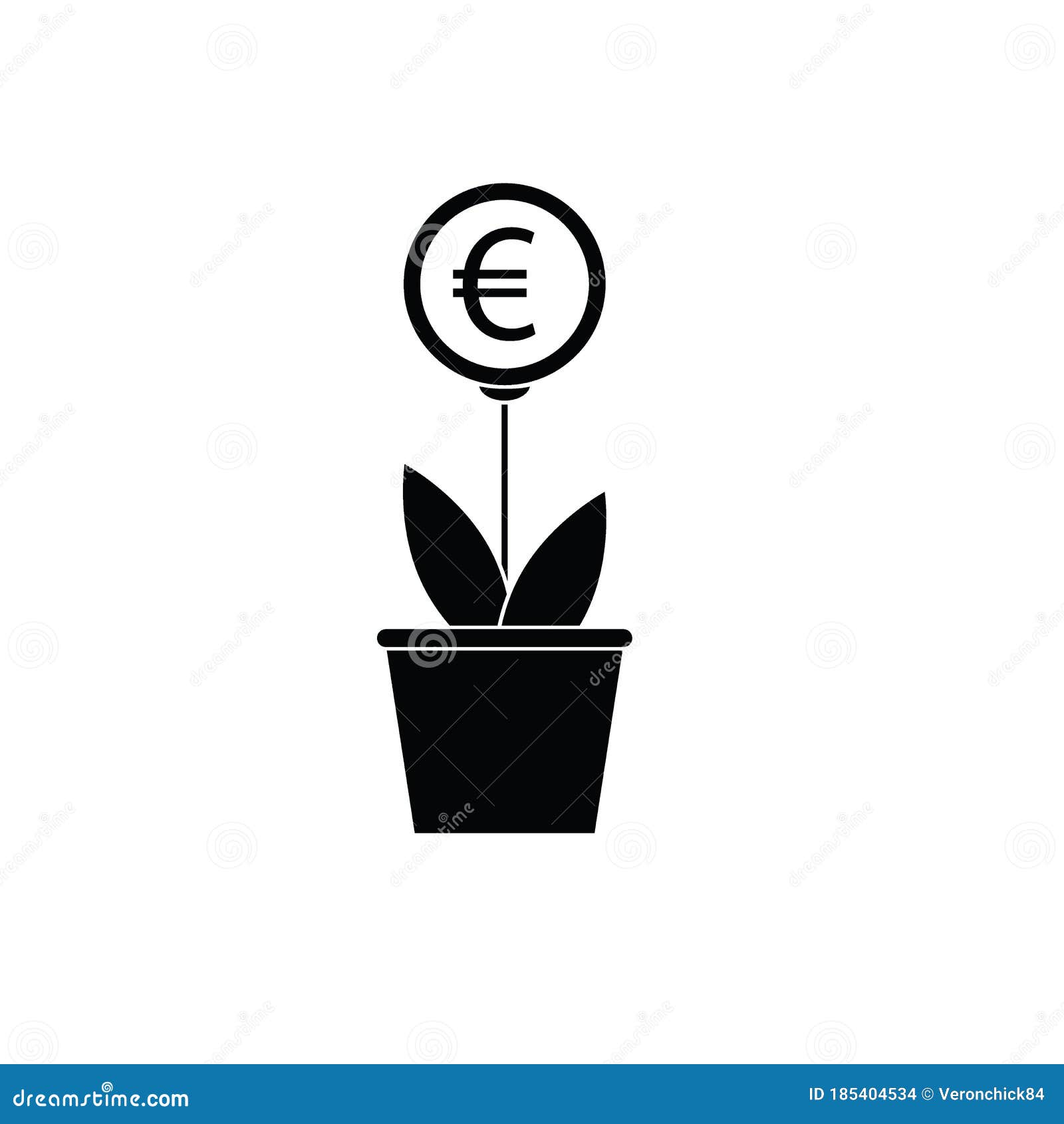 Money Tree Icon. Dollar Sign Stock Vector - Illustration of business ...