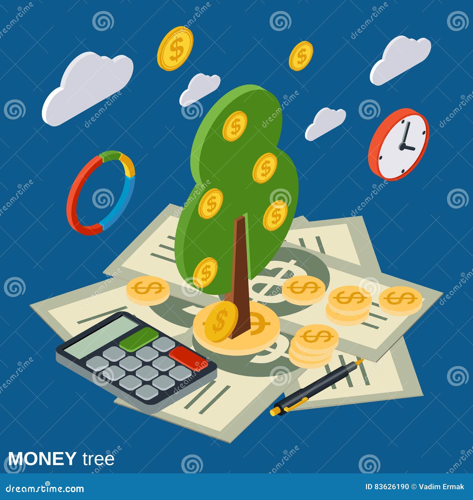 Money Tree, Investment, Growth Vector Concept Stock Vector ...