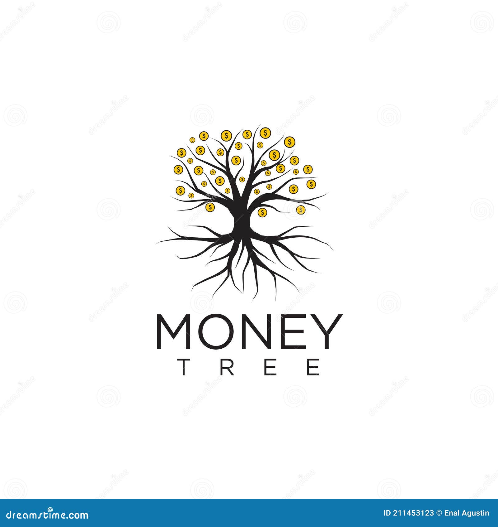 Money Tree Logo Design Template Stock Vector - Illustration of leaf ...