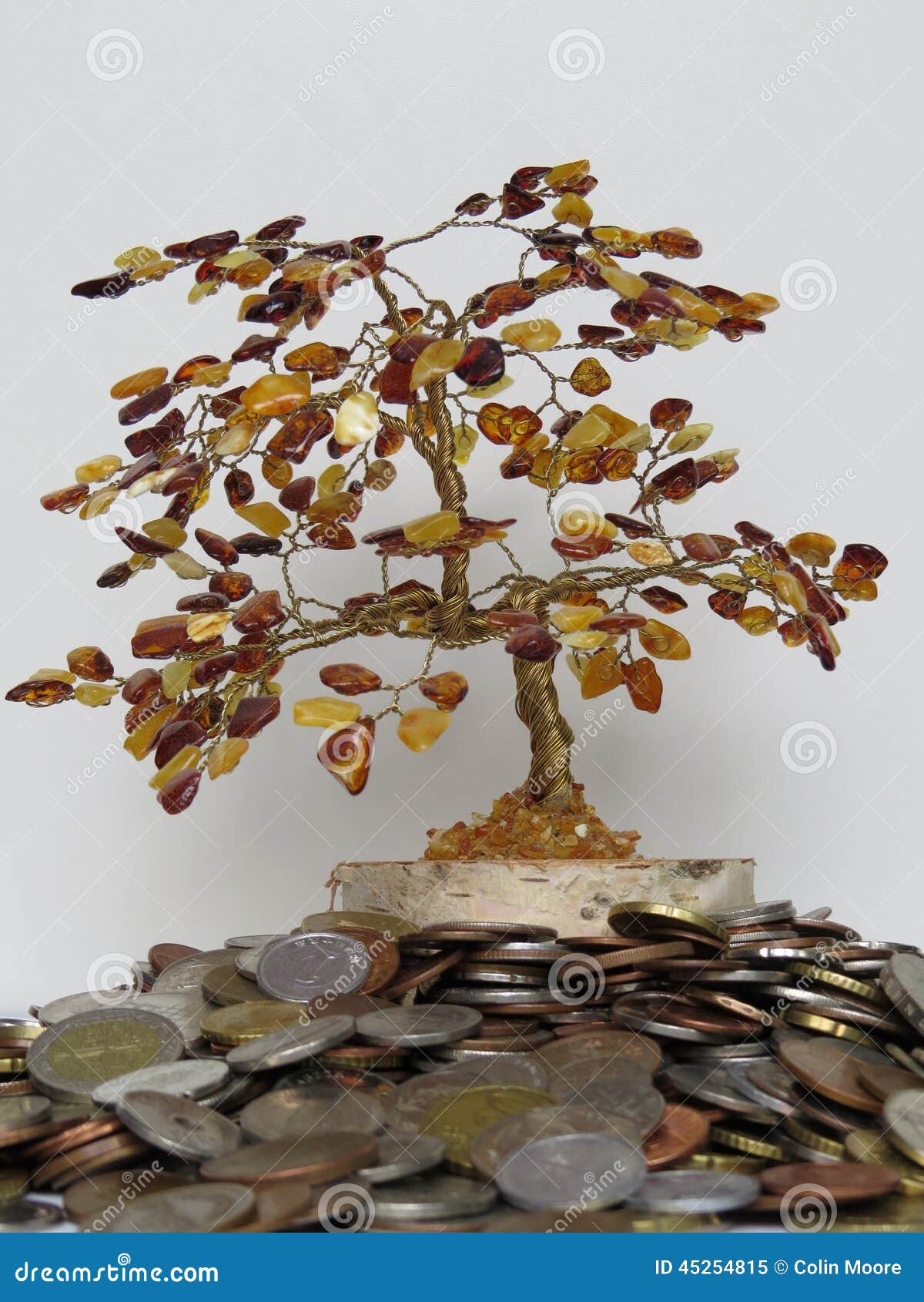 Money Tree stock image. Image of tree, amber, currency - 45254815
