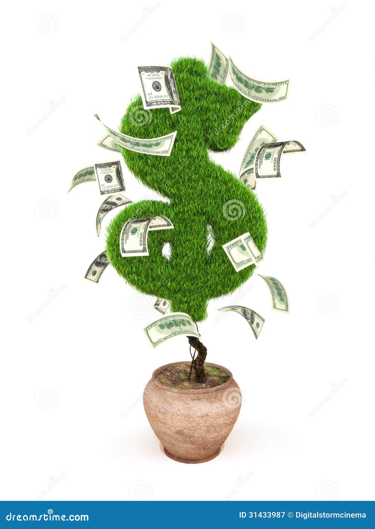 Money tree stock image. Image of economy, leaf, business - 31433987