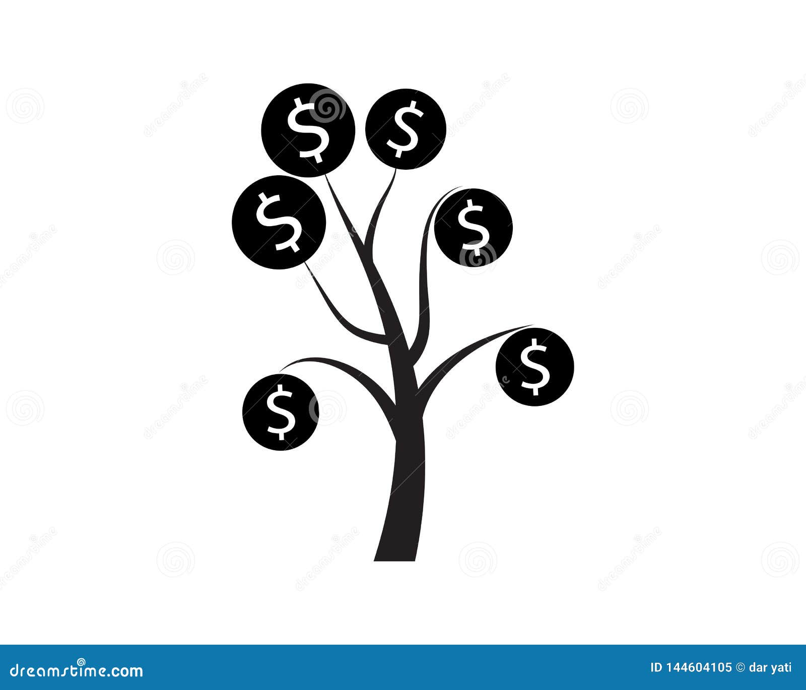 Money Tree Prosperity Logo Vector Stock Vector - Illustration of vector ...