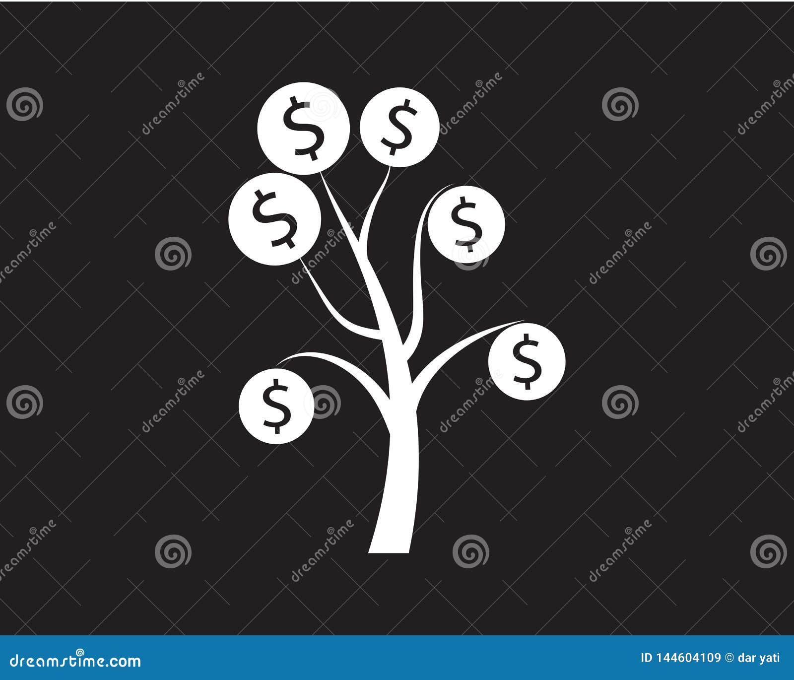 Money Tree Prosperity Logo Vector Stock Vector - Illustration of ...