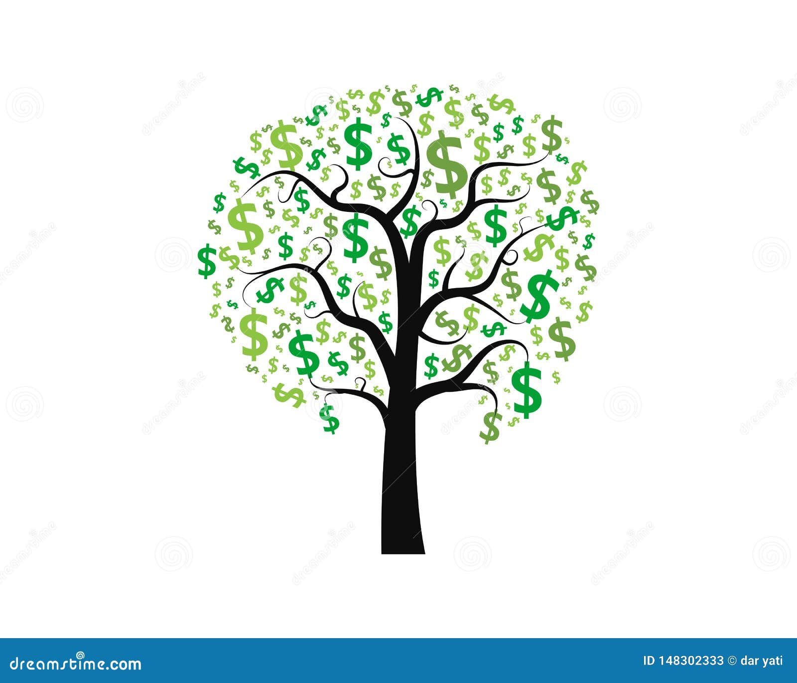 Money Tree Prosperity Symbol Stock Illustration - Illustration of money ...
