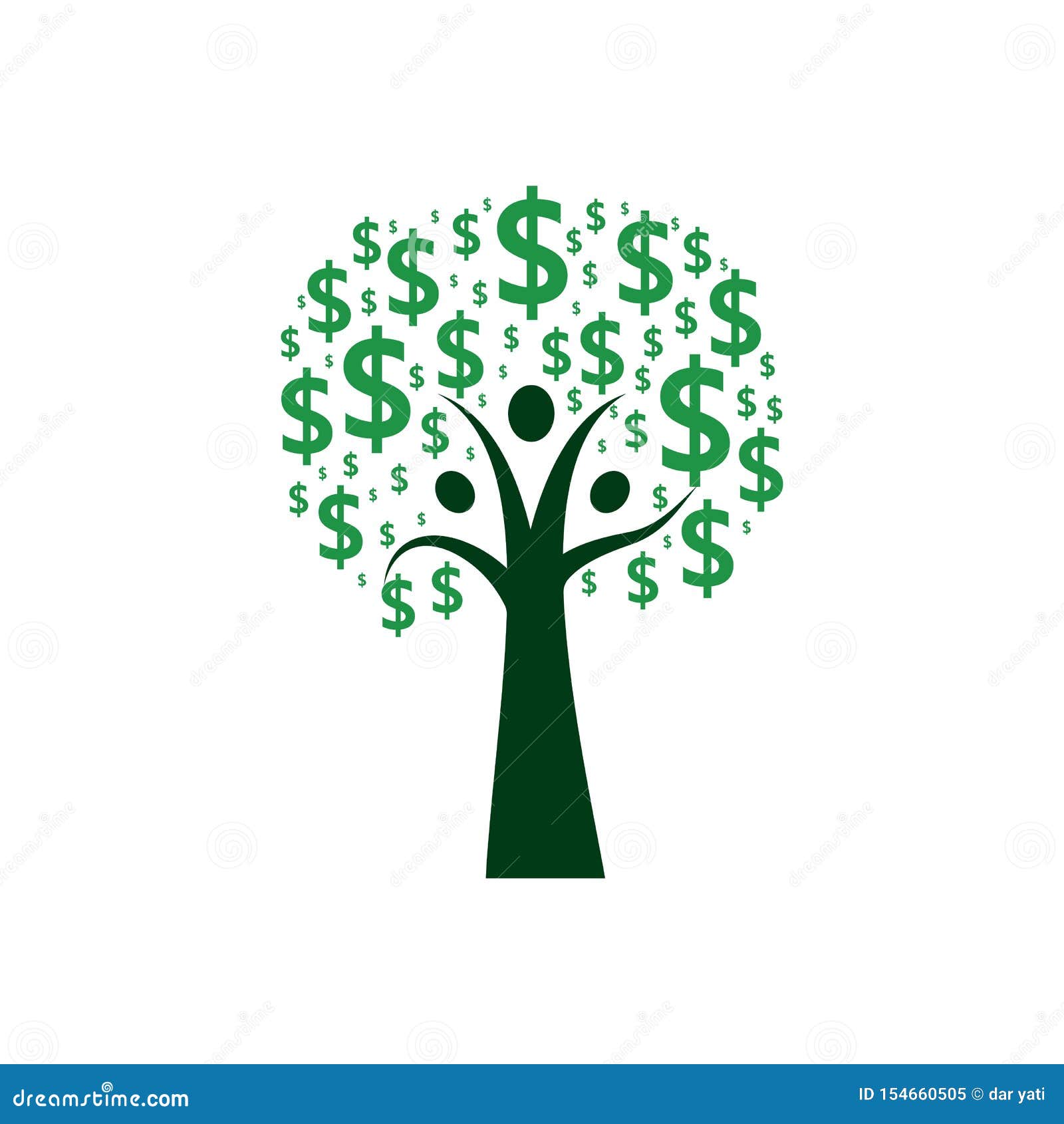 Money Tree Prosperity Symbol Logo Stock Vector - Illustration of ...