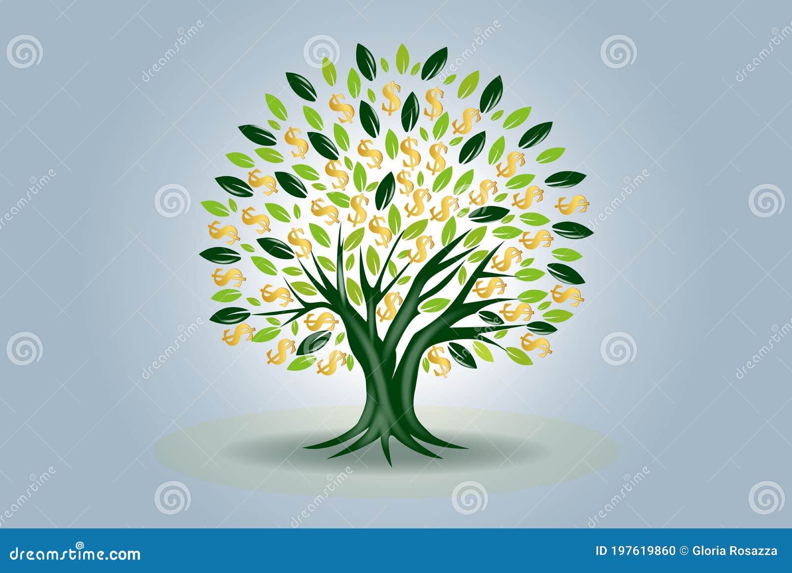 Money Tree Prosperity Symbol Logo Stock Vector - Illustration of dollar ...
