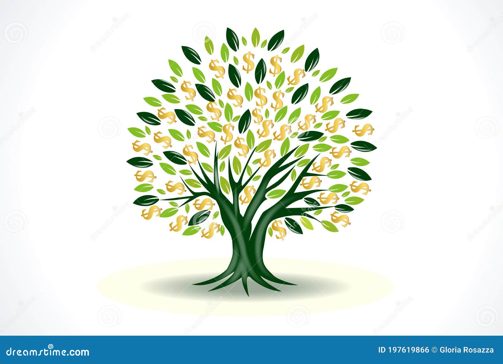Money Tree Prosperity Symbol Logo Stock Vector - Illustration of family ...