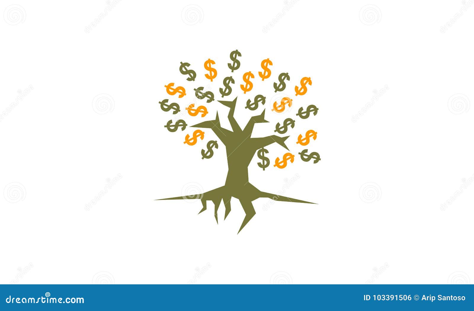Money Tree Template stock vector. Illustration of logo - 103391506