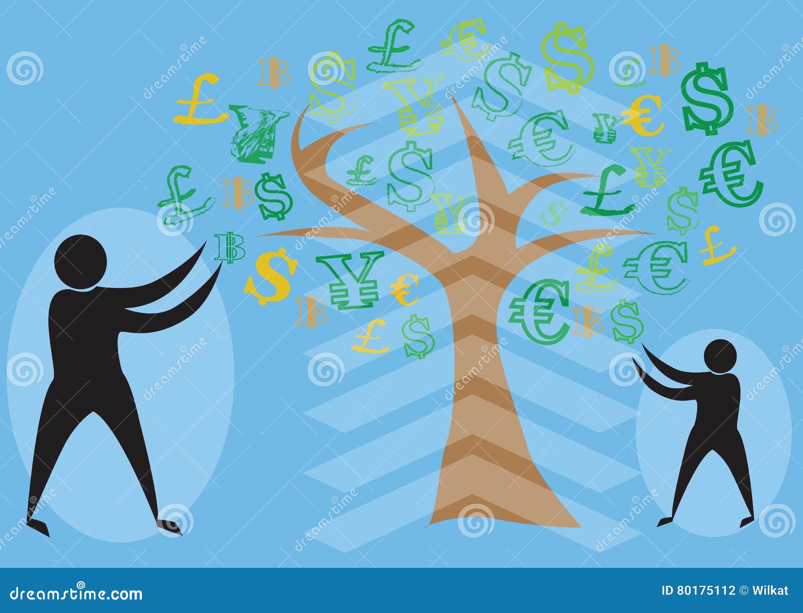 Money Tree with Various Money Signs As Leaves Stock Vector ...