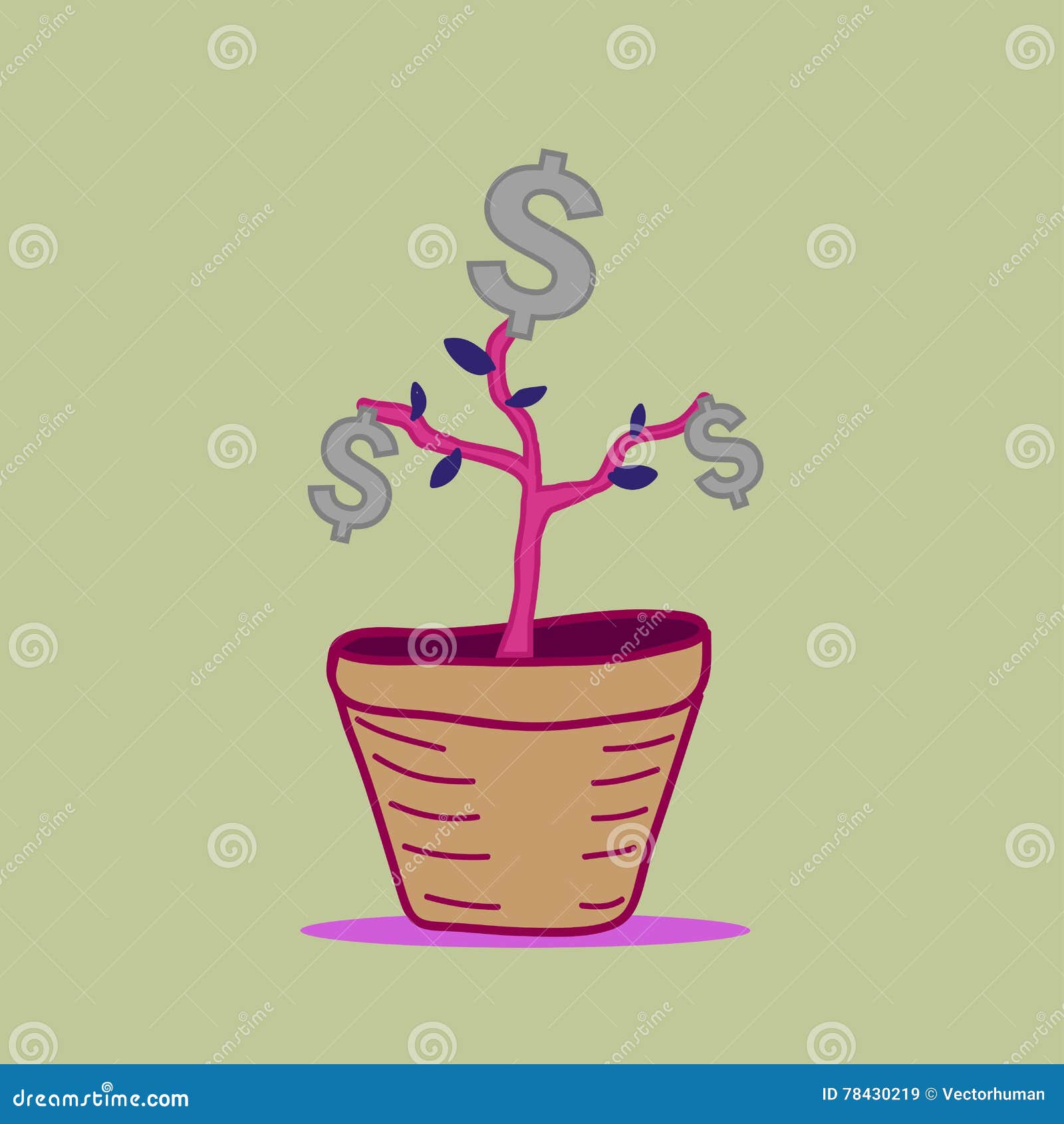 Money tree vector design stock vector. Illustration of finance - 78430219
