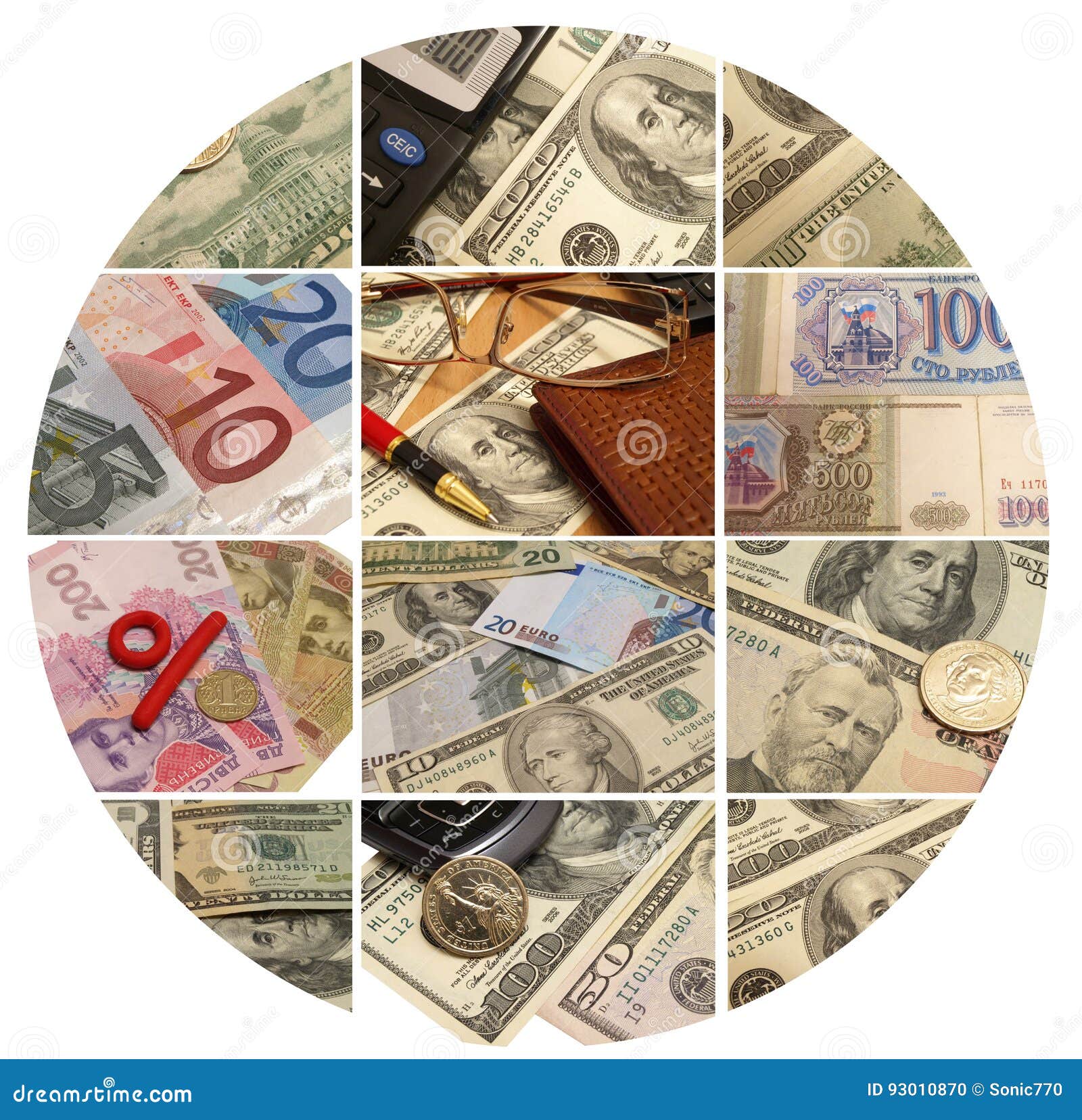 Money stock photo. Image of pile, financial, euro, exchange - 93010870