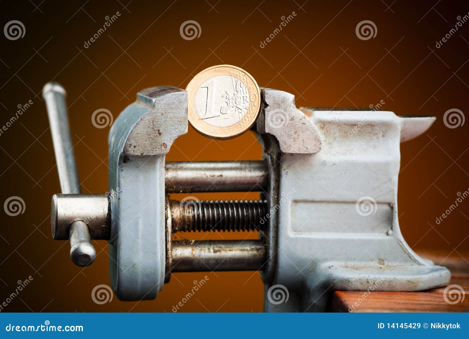 Money in vice stock image. Image of budget, conceptual - 14145429