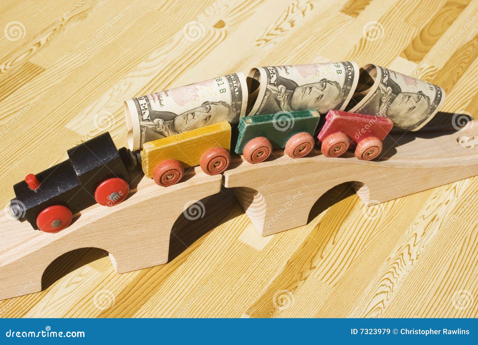 Money wagons stock image. Image of dollars, bills, bridge - 7323979