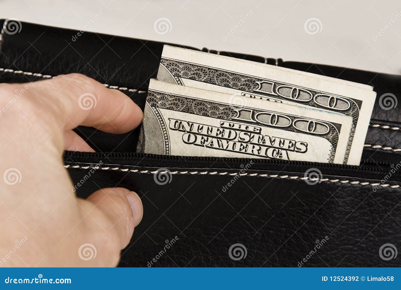 Money in a wallet stock photo. Image of money, billfold - 12524392