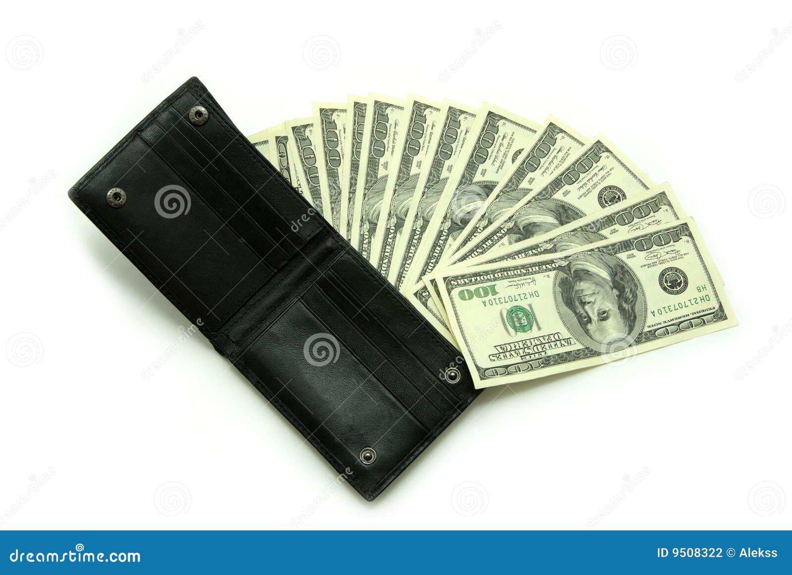 Money in wallet stock photo. Image of commerce, objects - 9508322