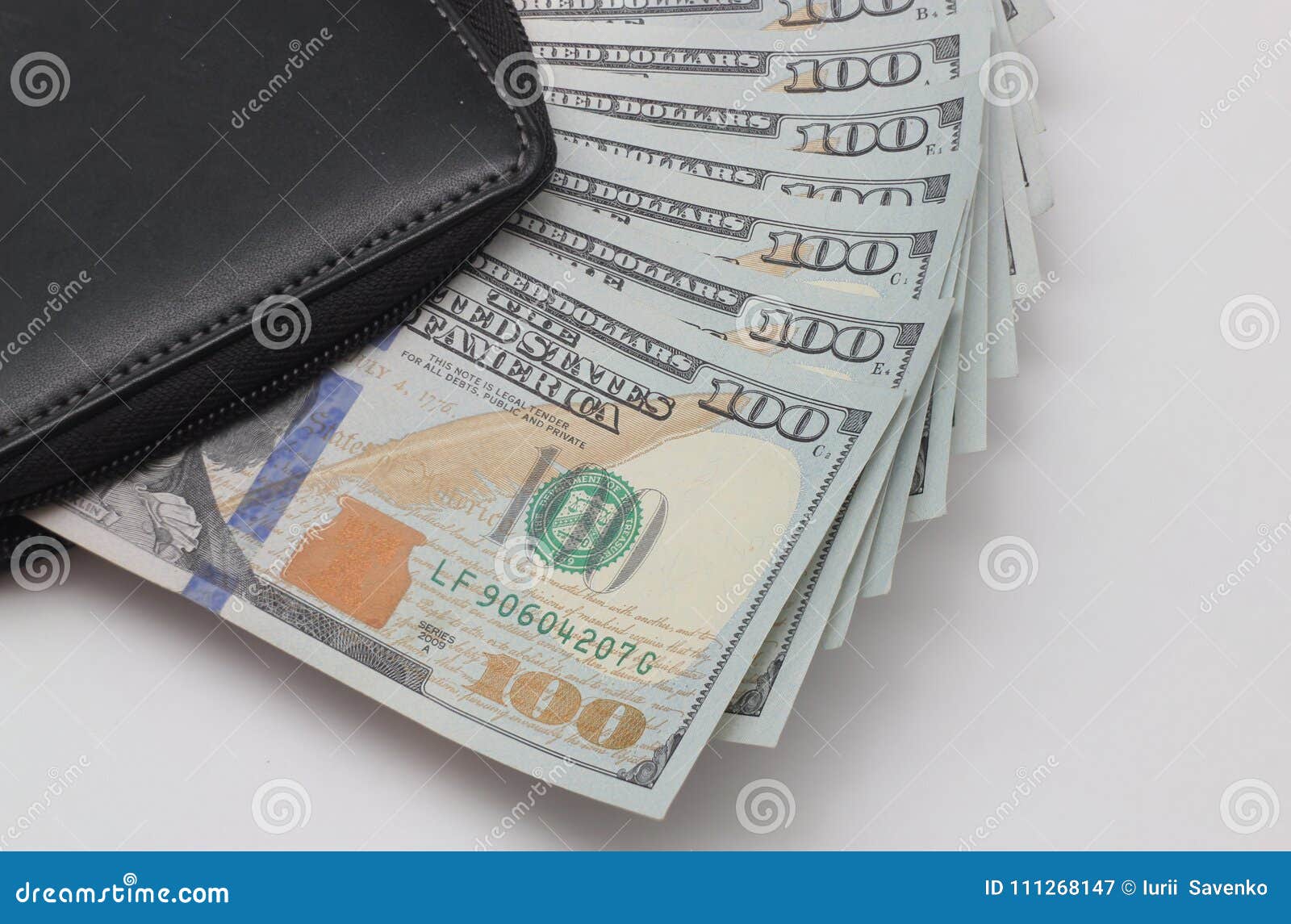 Money in a wallet stock image. Image of storage, bill - 111268147