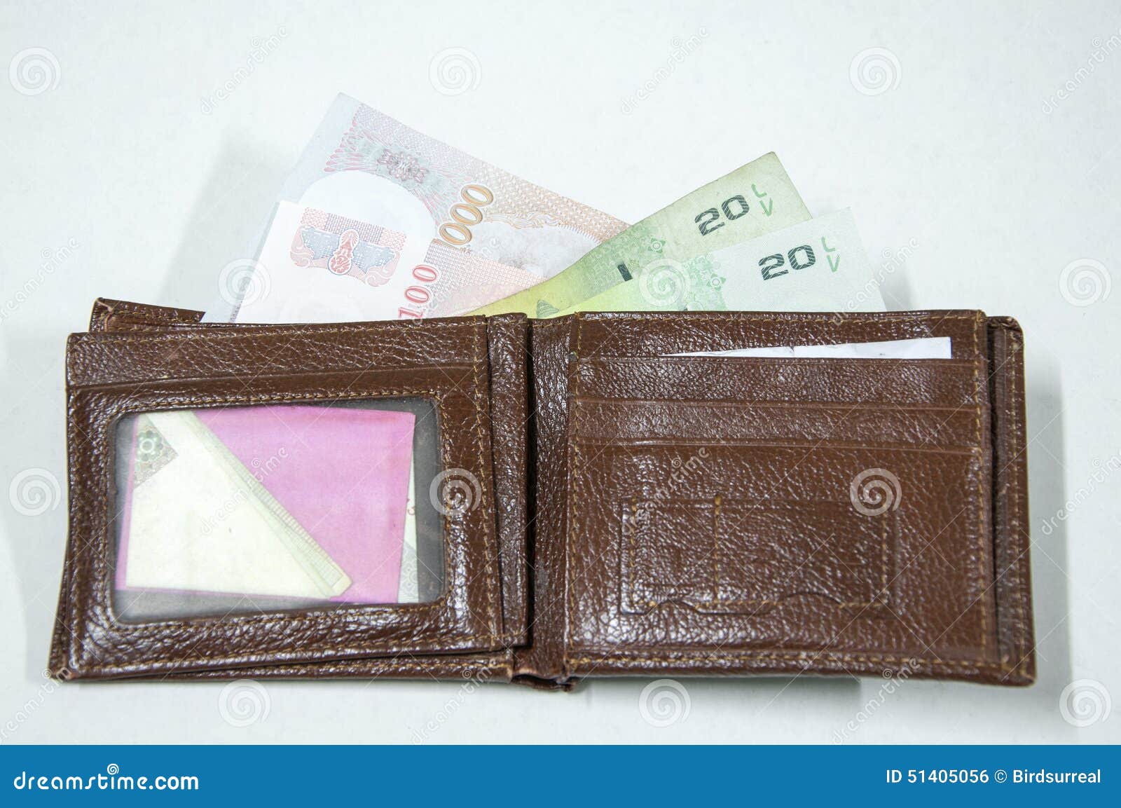Money in a Wallet stock photo. Image of twenty, objects - 51405056