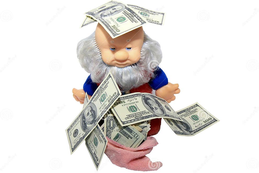 Money and wealthy gnome stock photo. Image of finances - 9977786