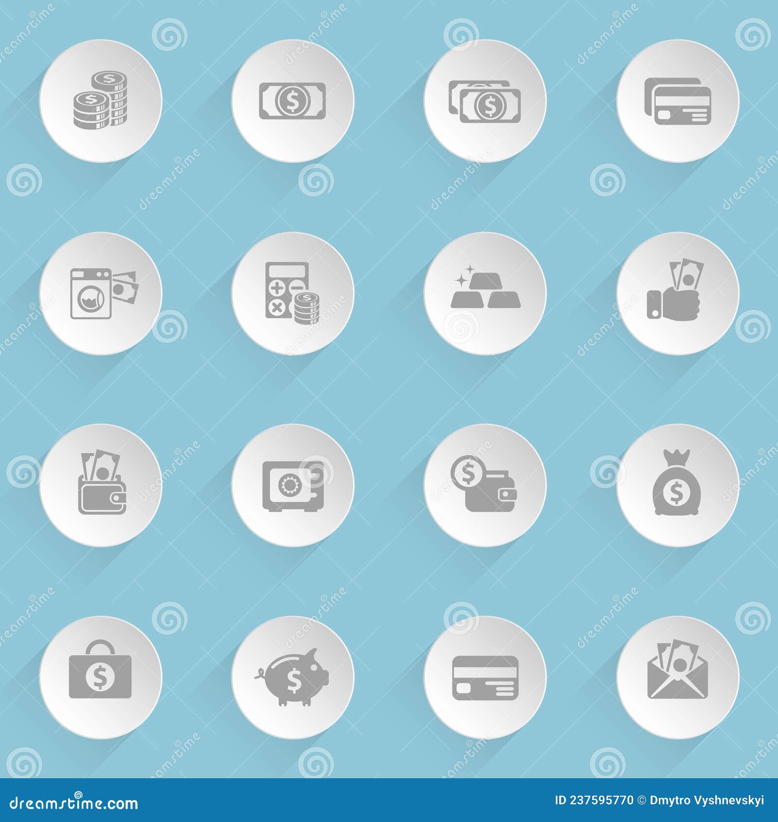 Money web icons stock vector. Illustration of moneybox - 237595770