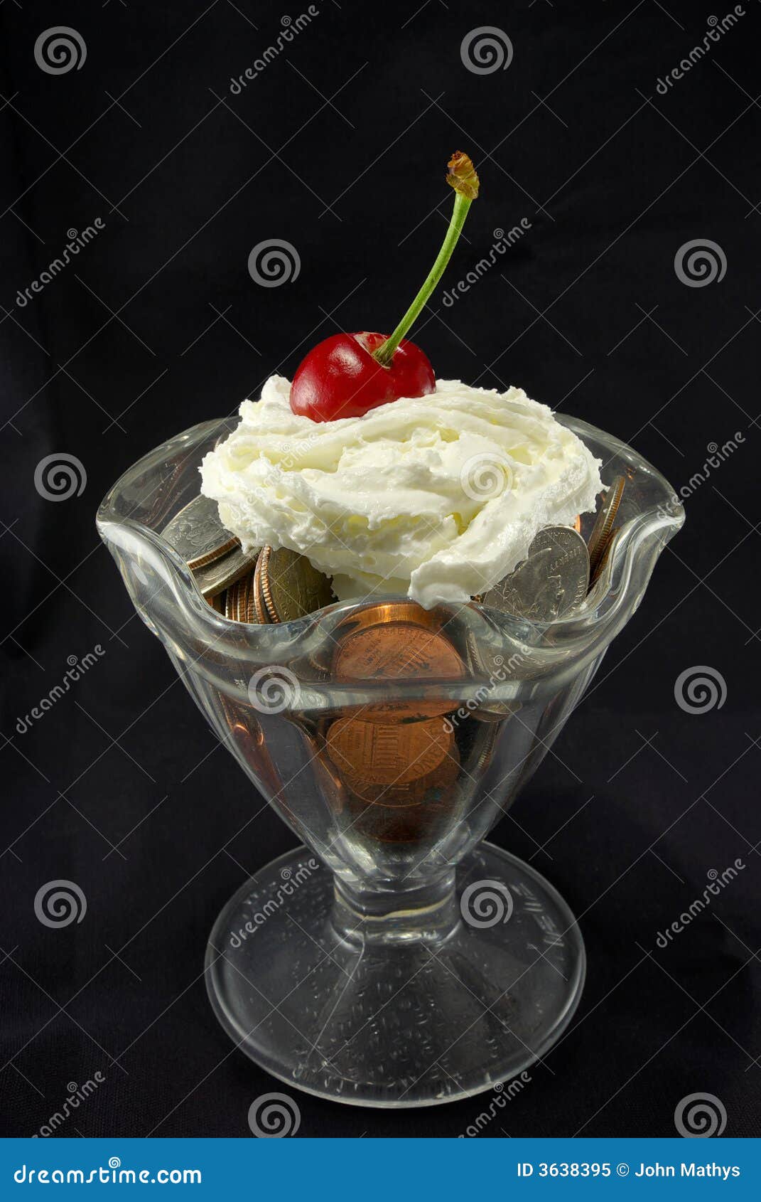 Money and whipped cream stock image. Image of whipped - 3638395
