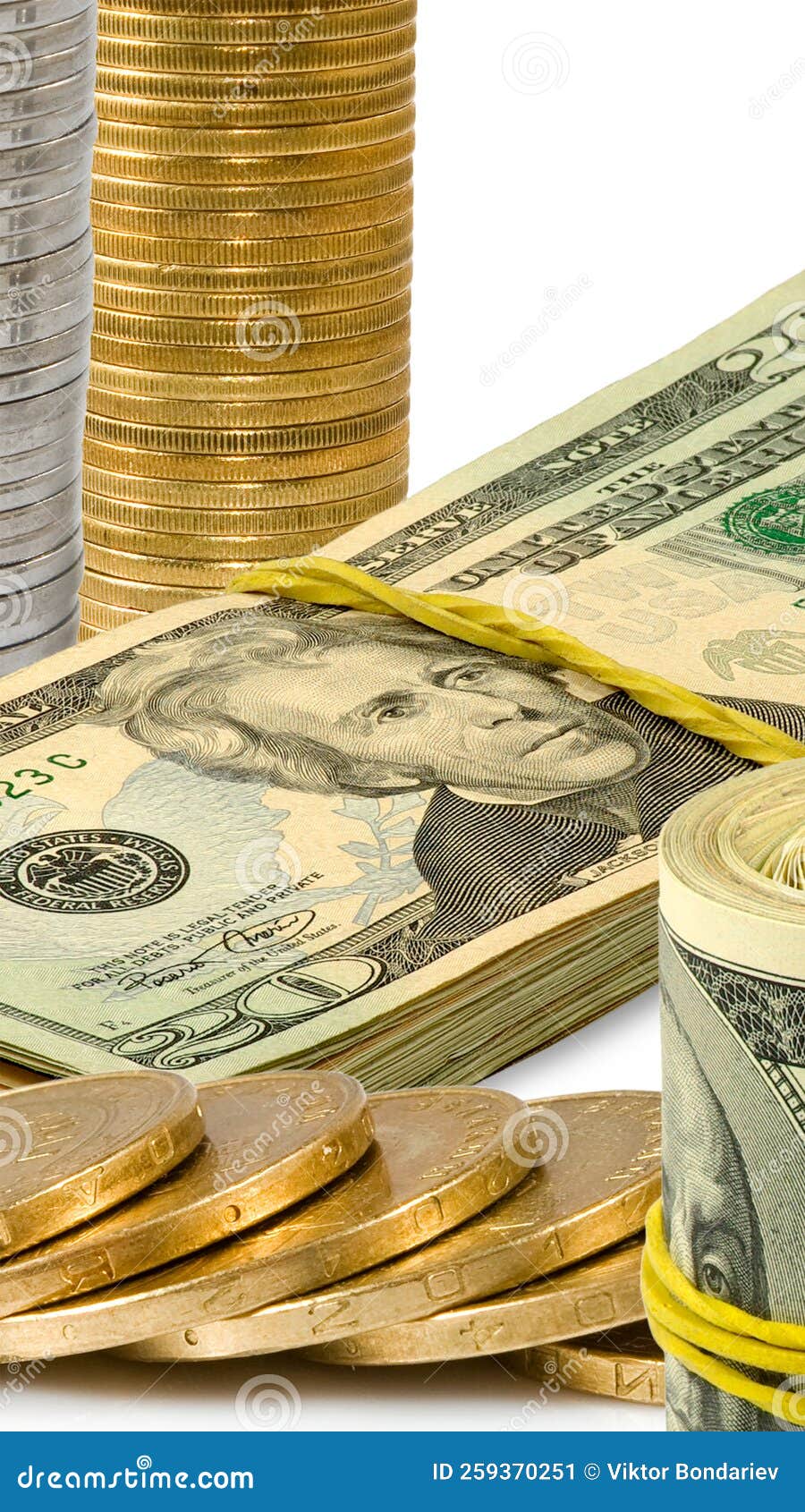 Money on a White Background Close-up Stock Image - Image of future ...