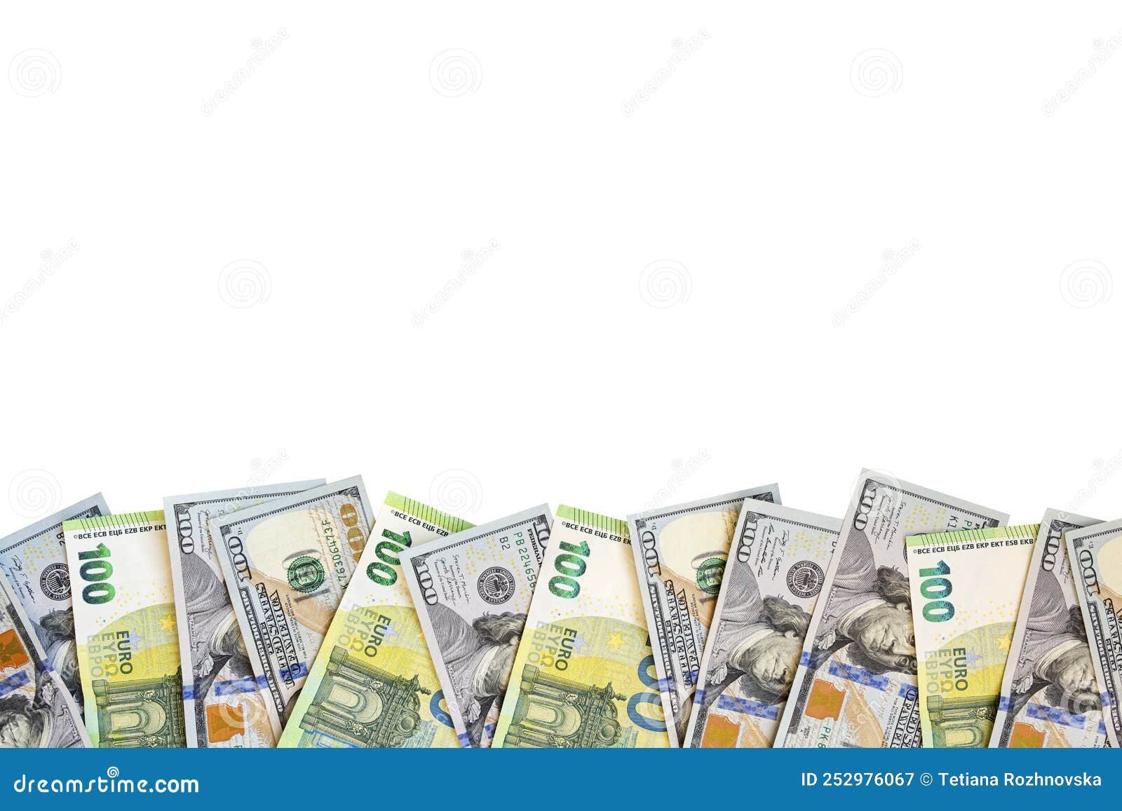 Money on a White Background. Stock Image - Image of wages, heap: 252976067