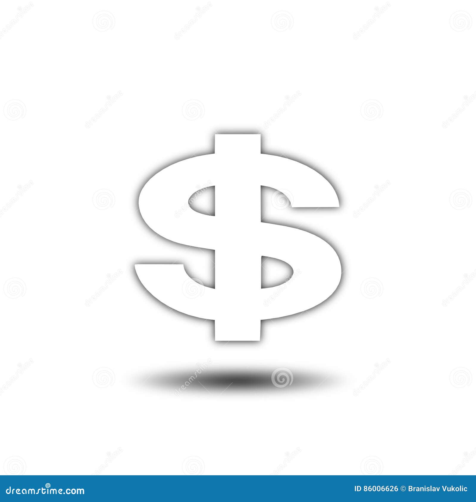Money White Icon, Sign, Illustration Stock Illustration - Illustration ...