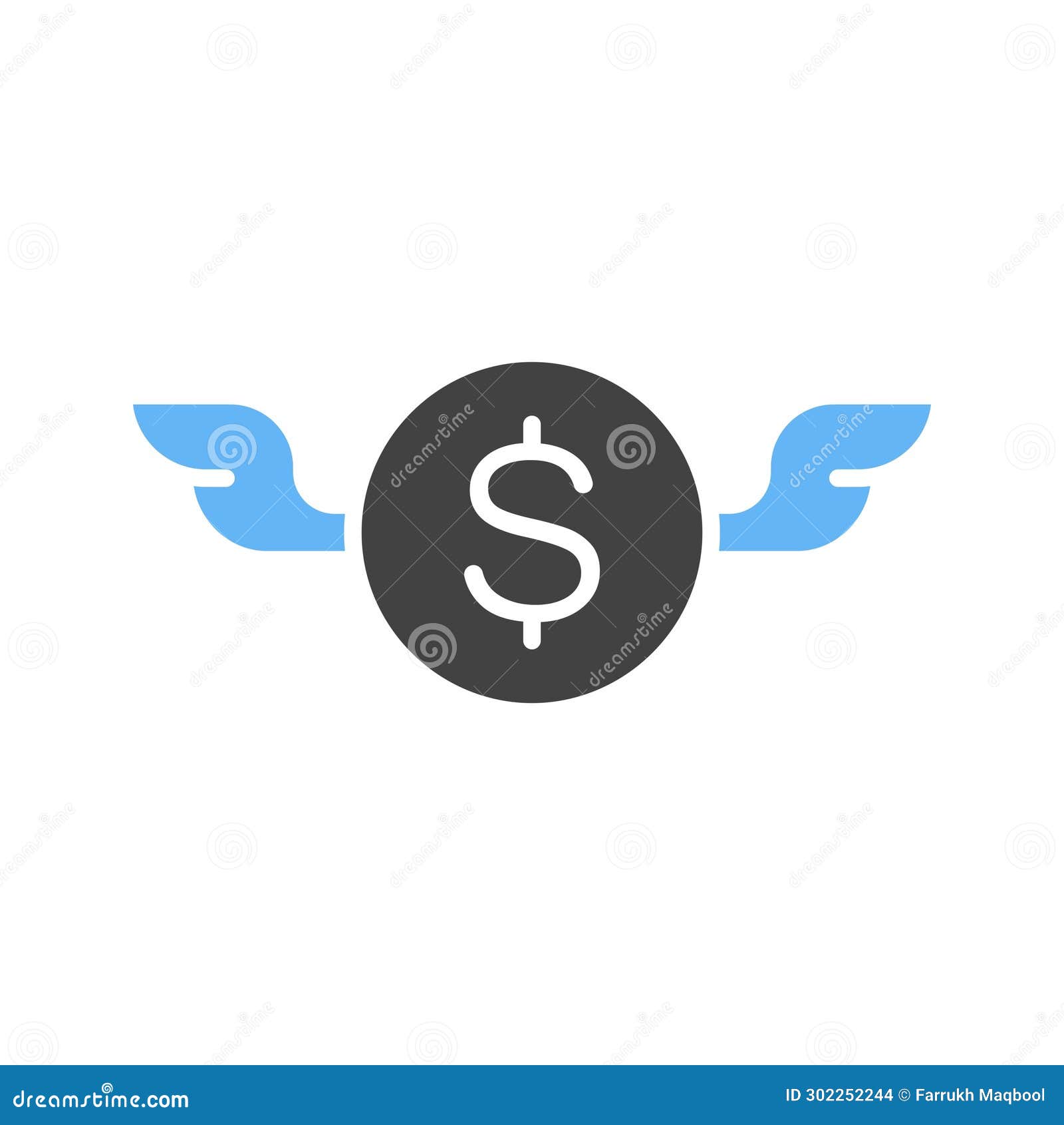 Money with Wings Icon Vector Image. Stock Vector - Illustration of ...