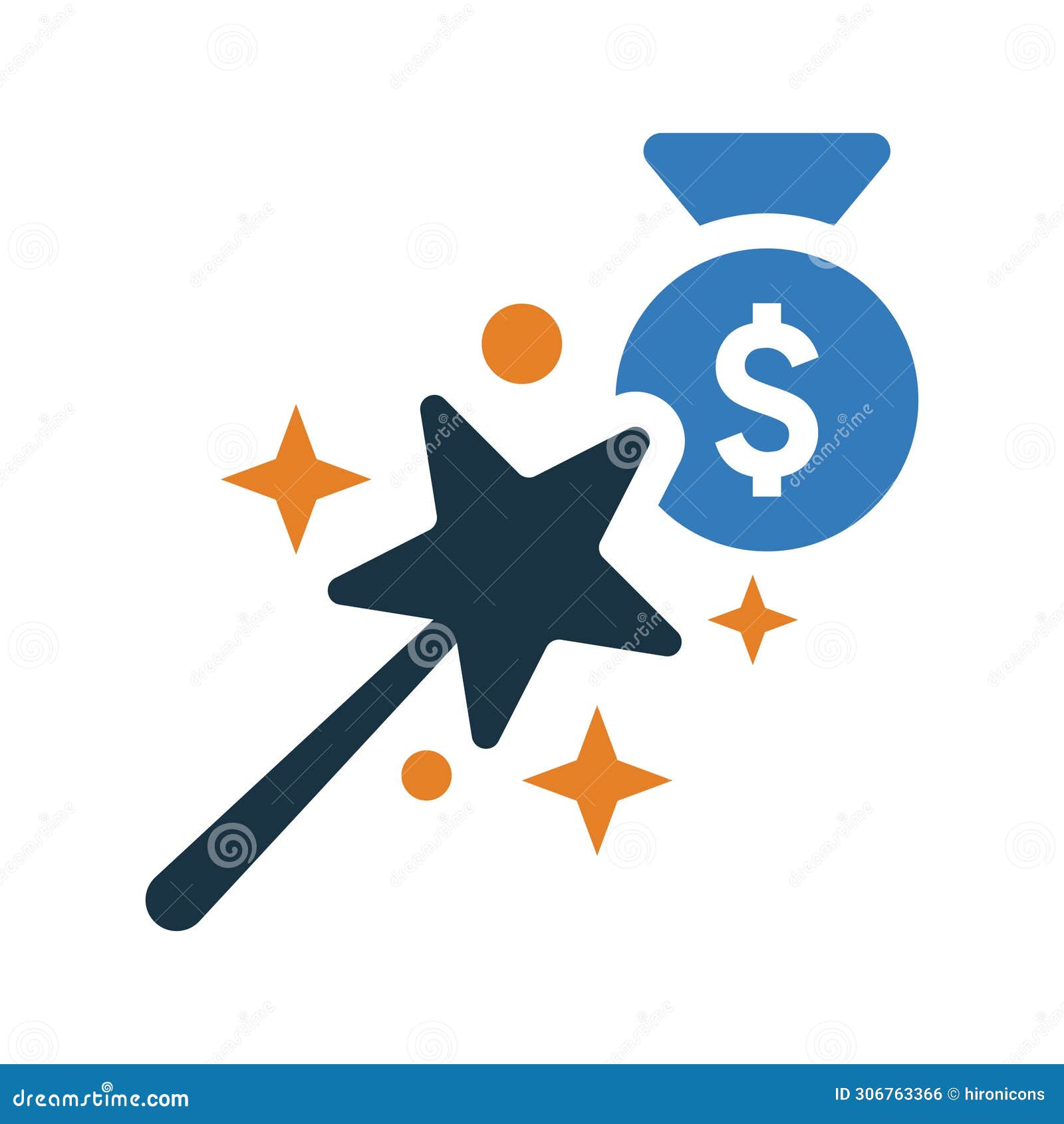 Money Wizard icon stock illustration. Illustration of wealth - 306763366