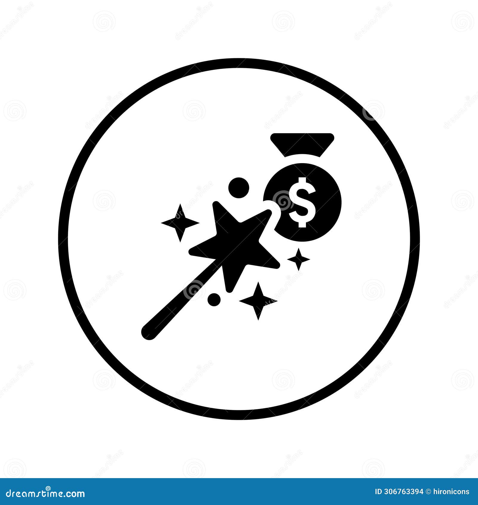 Money Wizard icon stock illustration. Illustration of rich - 306763394