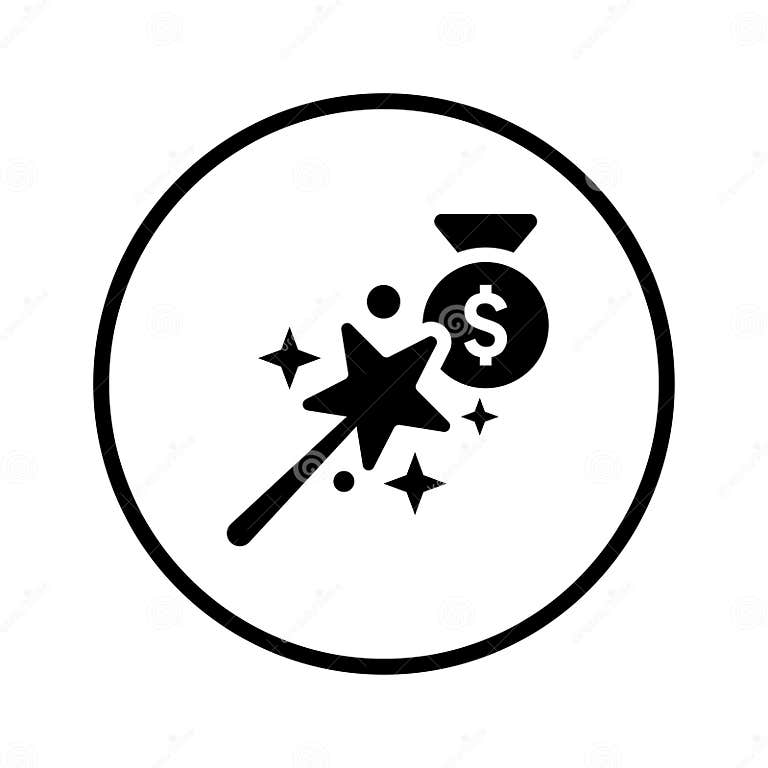 Money Wizard icon stock illustration. Illustration of rich - 306763394