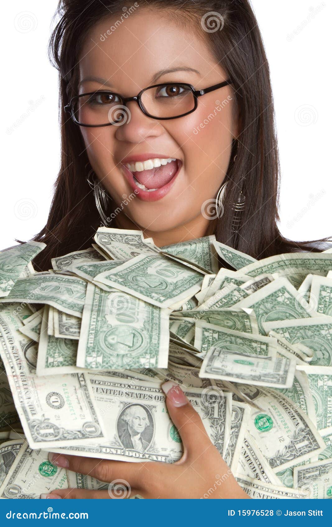 Money Woman stock photo. Image of currency, eyeglasses - 15976528