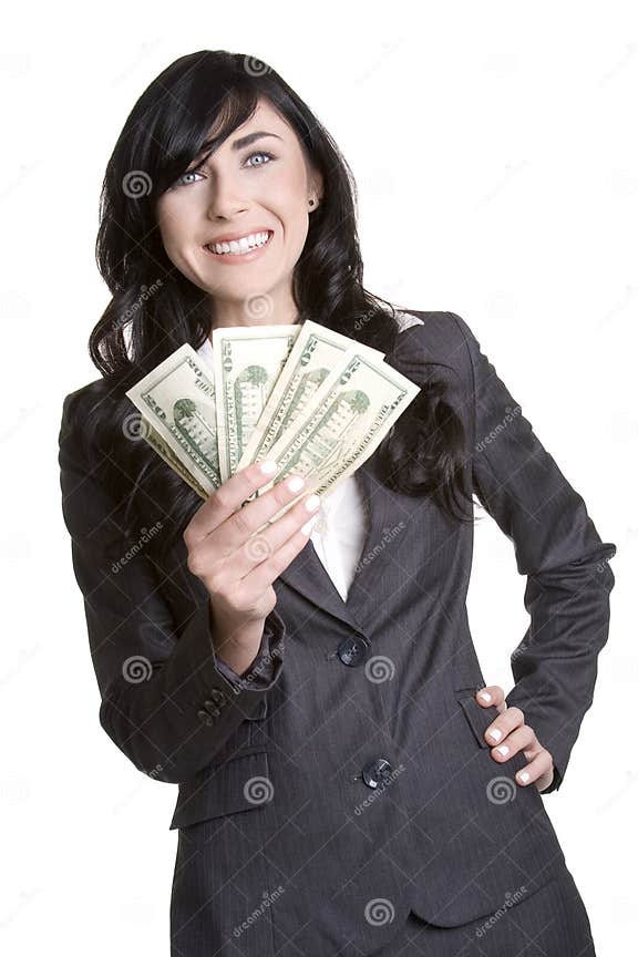 Money Woman stock photo. Image of smiling, finances, isolated - 1855896