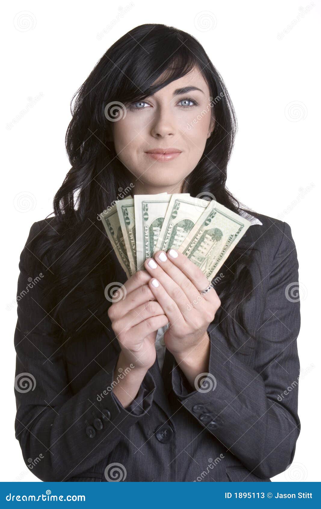 Money Woman stock image. Image of cash, girl, pretty, beautiful - 1895113