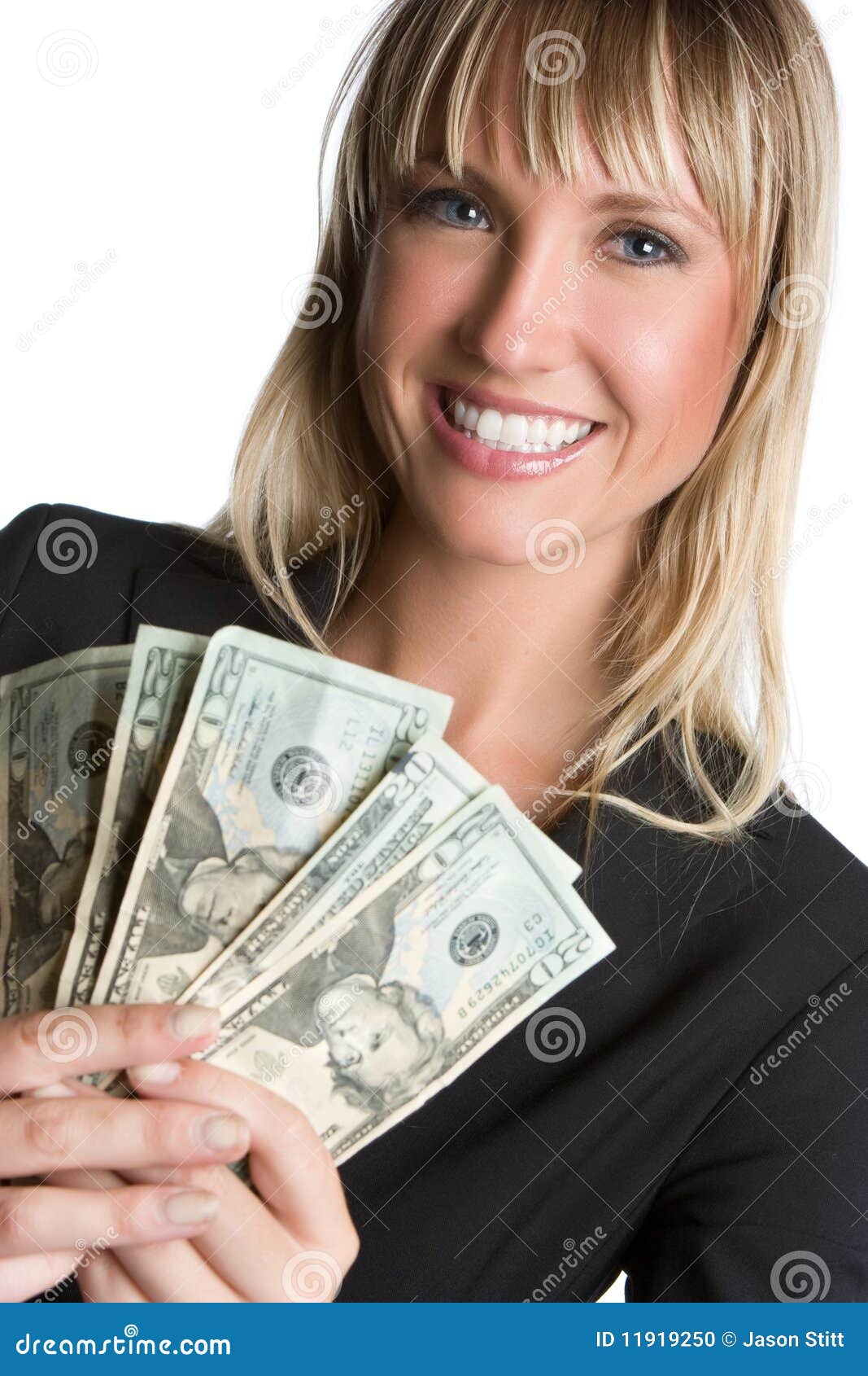 Money Woman Smiling stock photo. Image of joyful, finances - 11919250