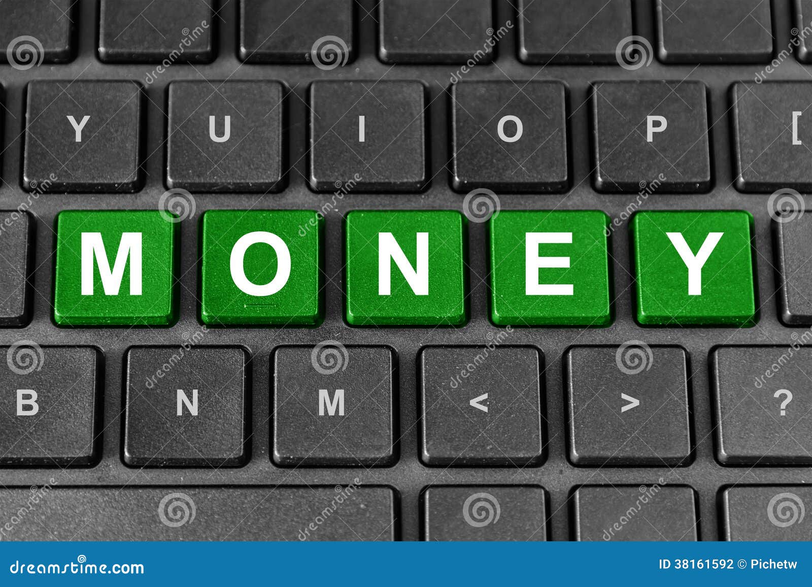 Money word on keyboard stock photo. Image of coin, debt - 38161592