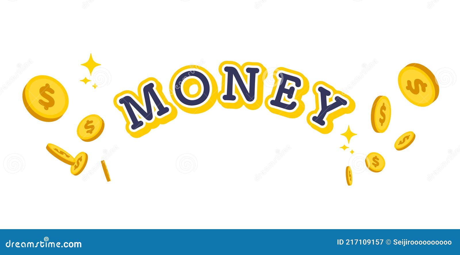 Money word stock vector. Illustration of simple, single - 217109157