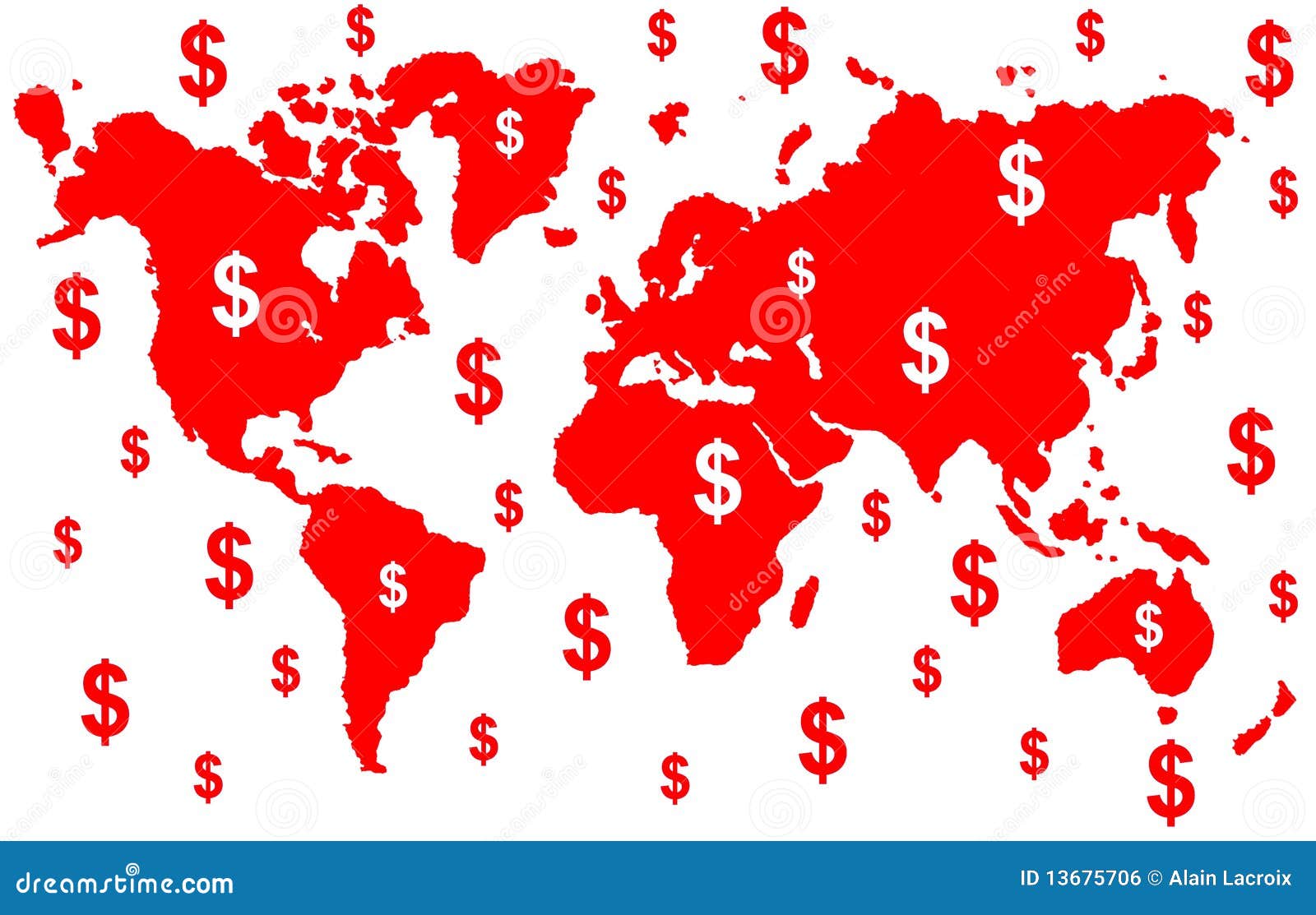 Money world stock illustration. Illustration of financial - 13675706