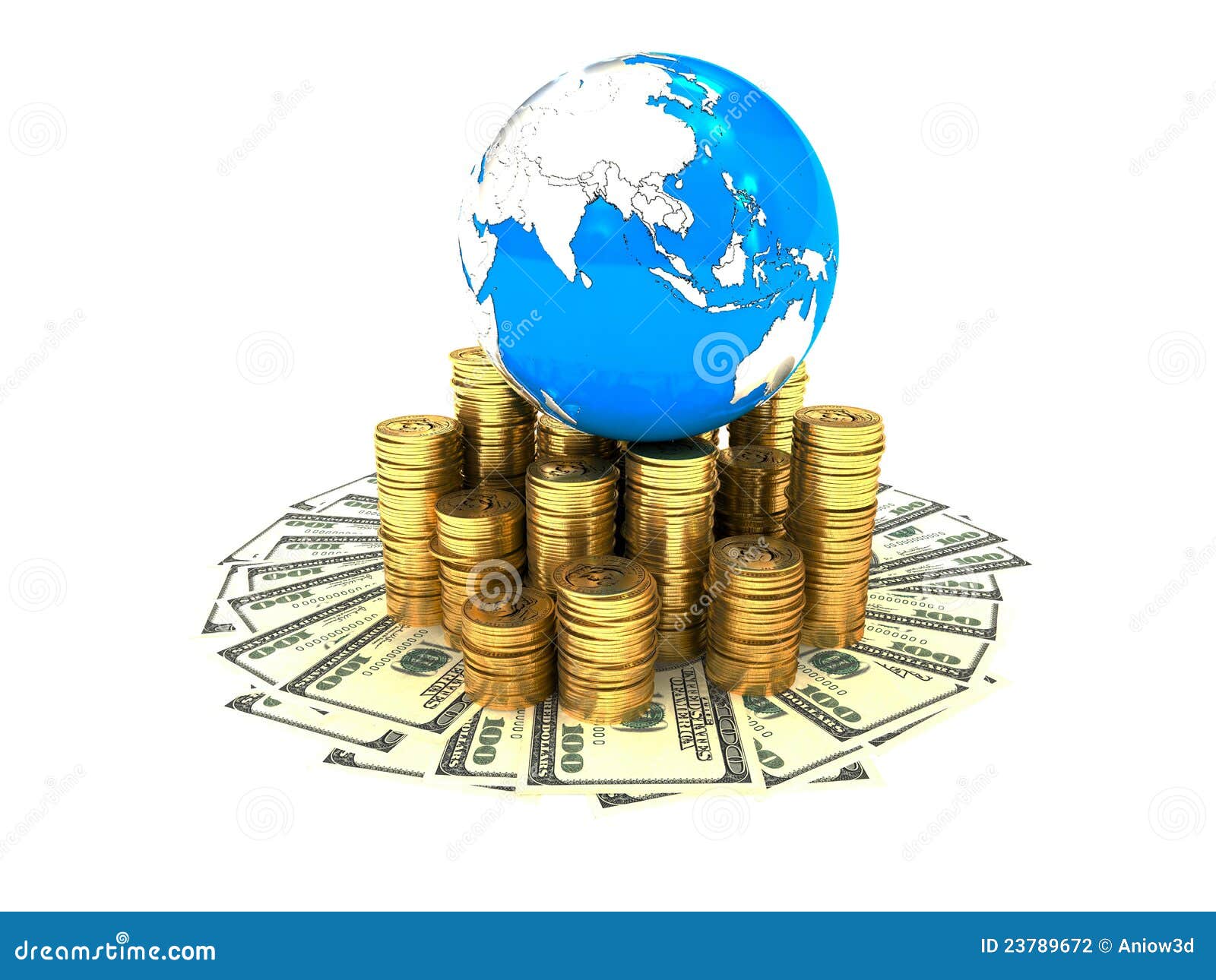Money World Set Global Vector Earth Illustration Philanthropy ...