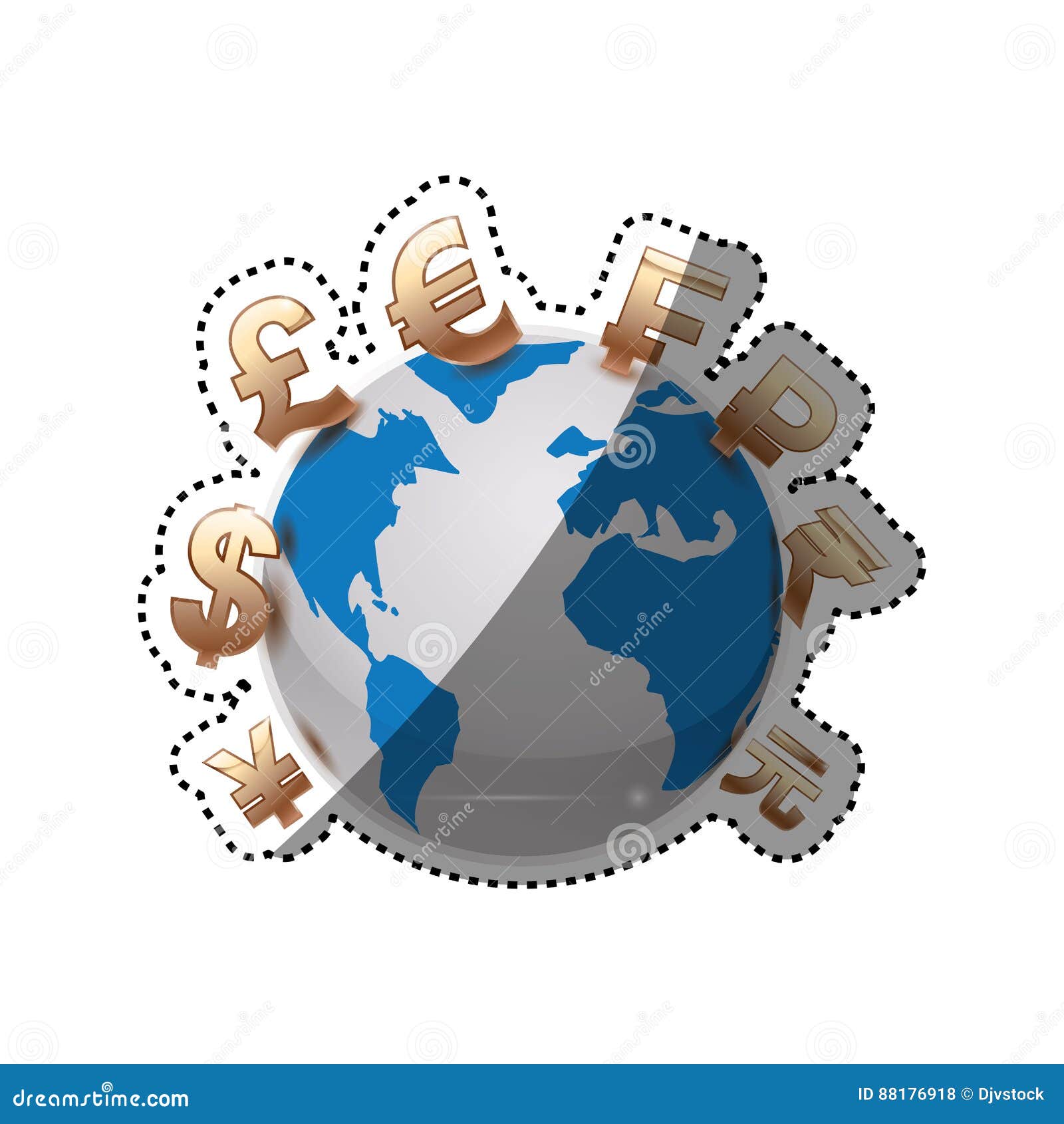 Money of world stock illustration. Illustration of banknote - 88176918