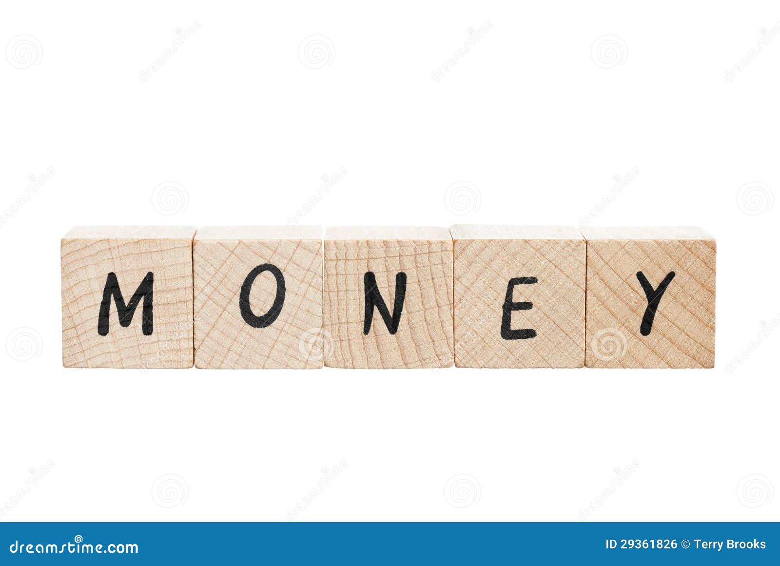Money Written with Wooden Blocks. Stock Photo - Image of cash, spell ...