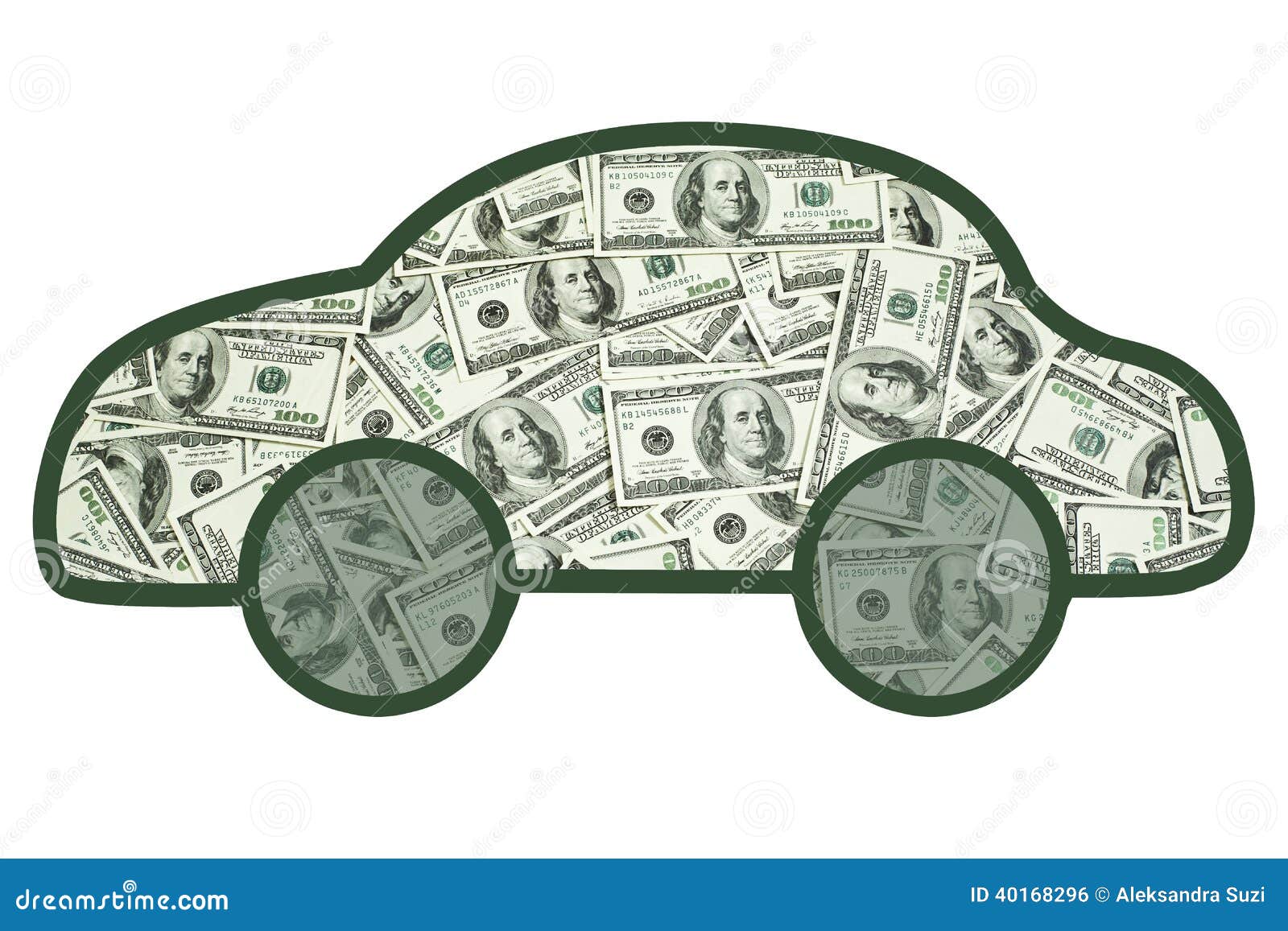 Money in your car stock illustration. Illustration of guarantee - 40168296