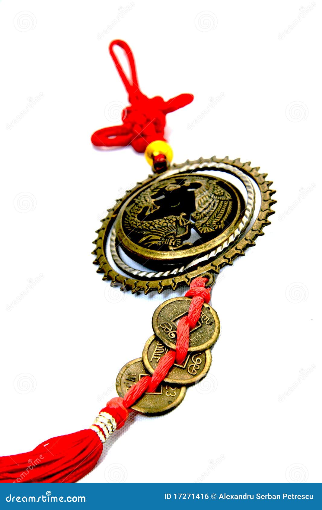 Money3-Feng-shui art stock photo. Image of gold, cord - 17271416