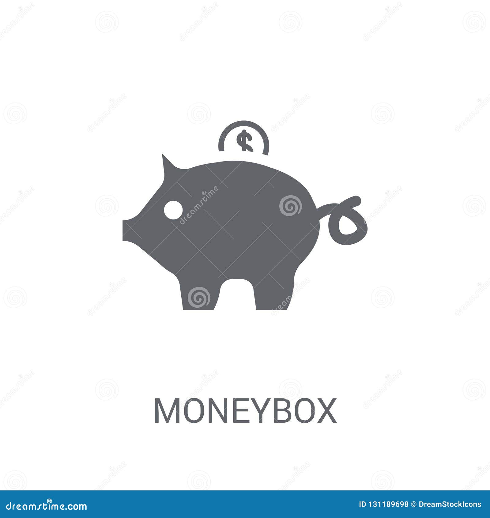 Moneybox Icon. Trendy Moneybox Logo Concept on White Background Stock ...