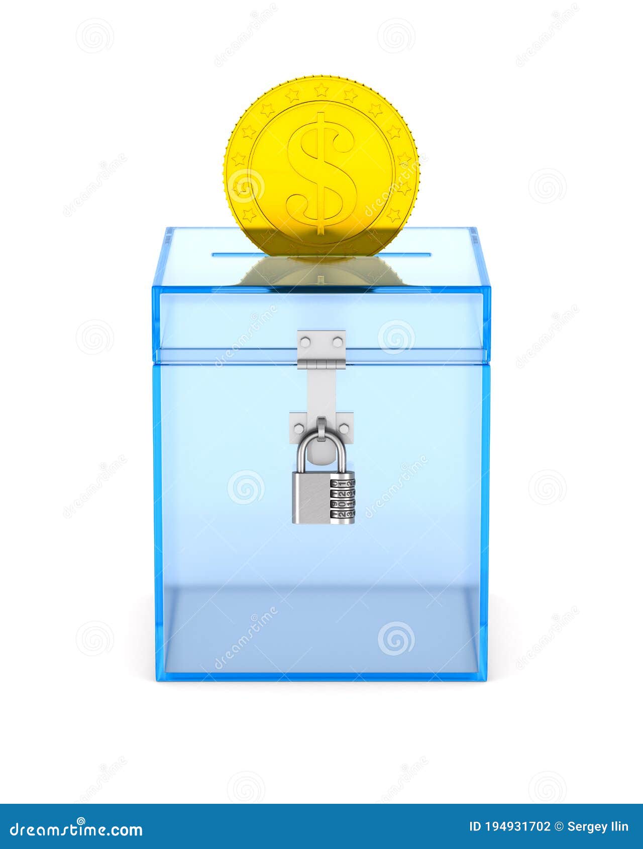 Moneybox on White Background. Isolated 3D Illustration Stock ...