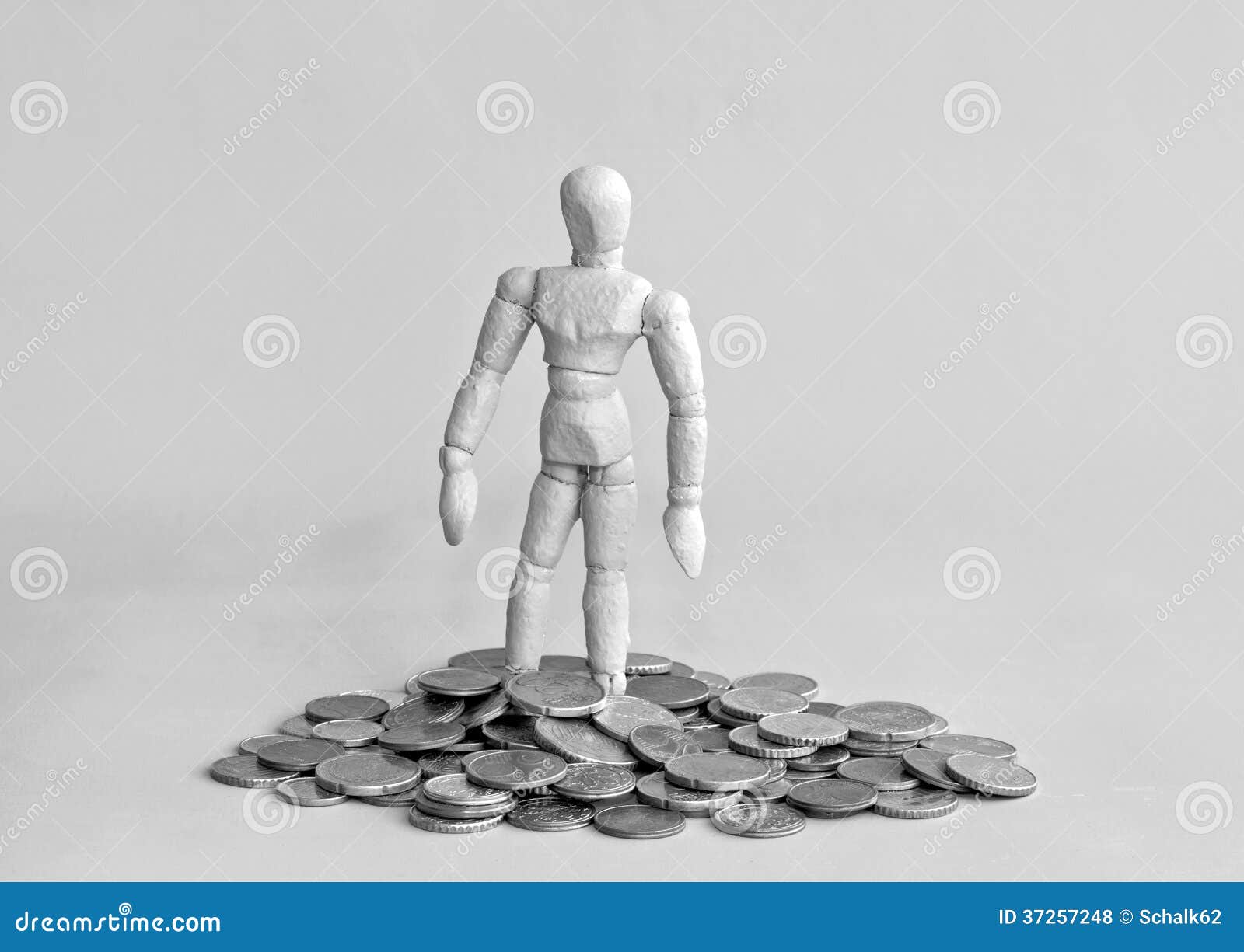 Moneyman stock photo. Image of coin, finance, monochrome - 37257248