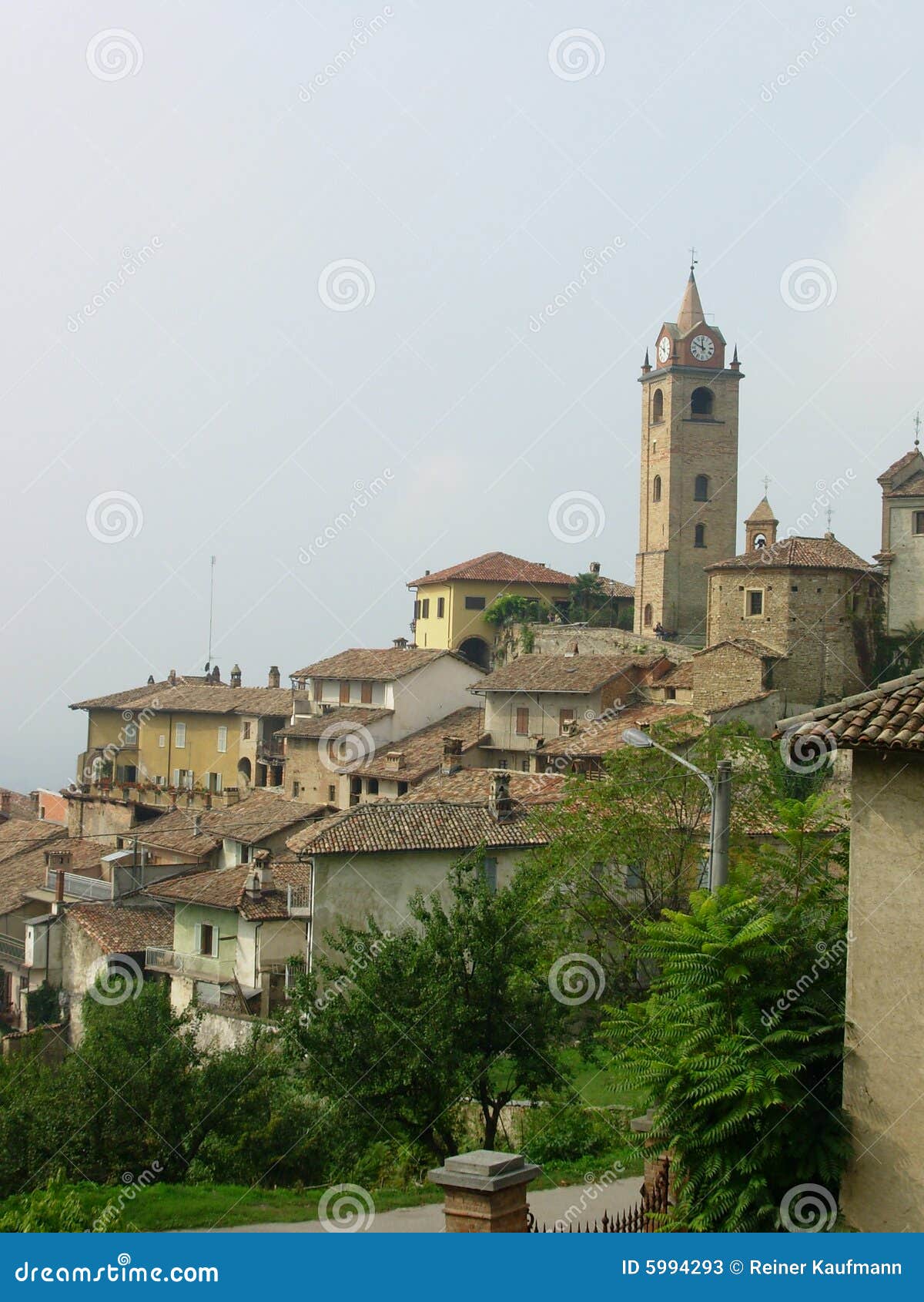 Monforte d Alba stock image. Image of tower, italy, wine - 5994293