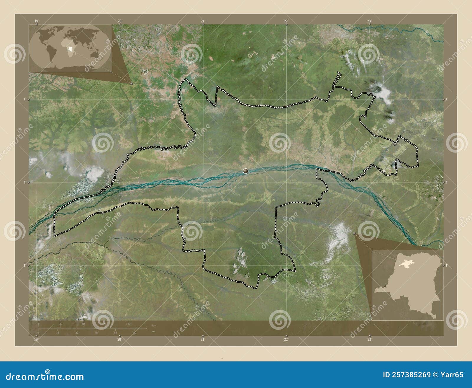 Mongala, Democratic Republic of the Congo. High-res Satellite. Capital ...