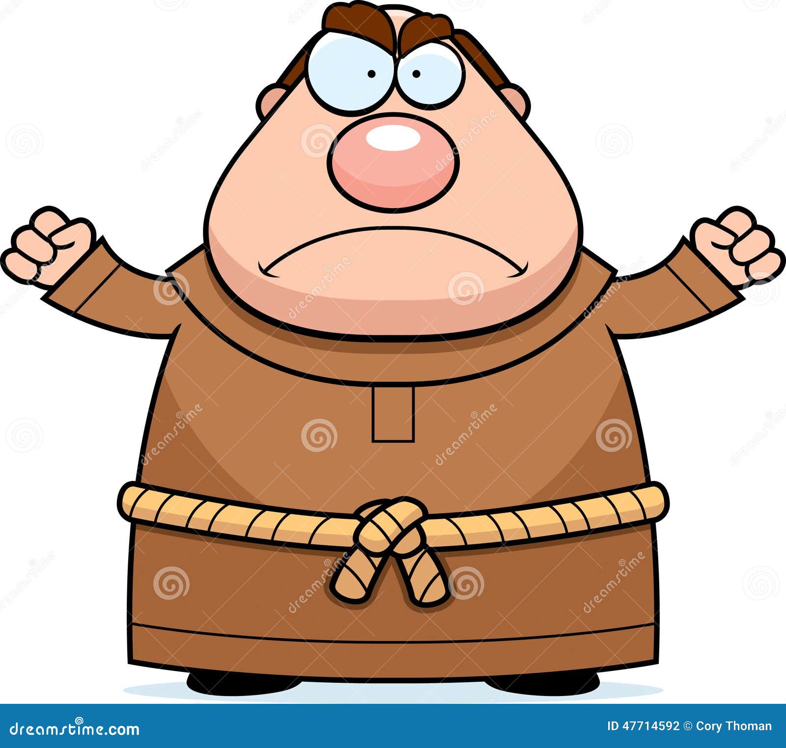 Monge Angry Dos Desenhos Animados Ilustração do Vetor - Ilustração de ...